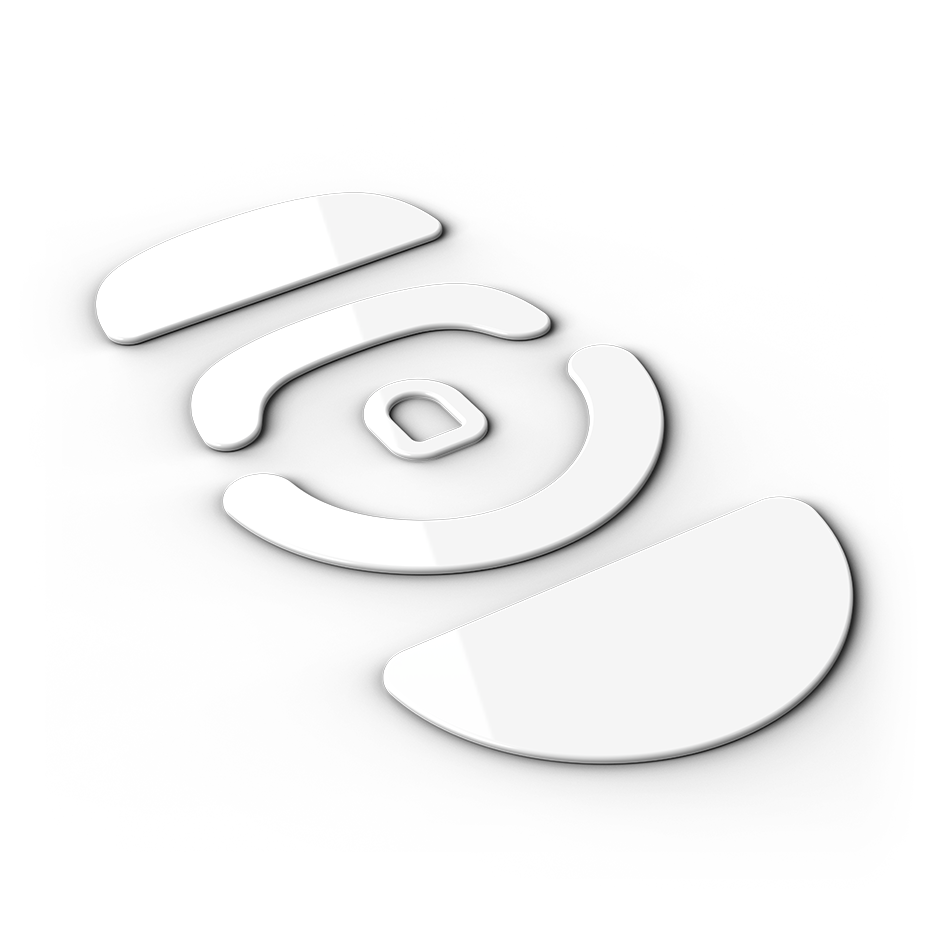 XM2 Maus Skates, 100% PTFE, milchig-weiß | Endgame Gear